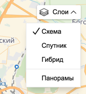 Элементы управления картой - документация компонента Upline Studio